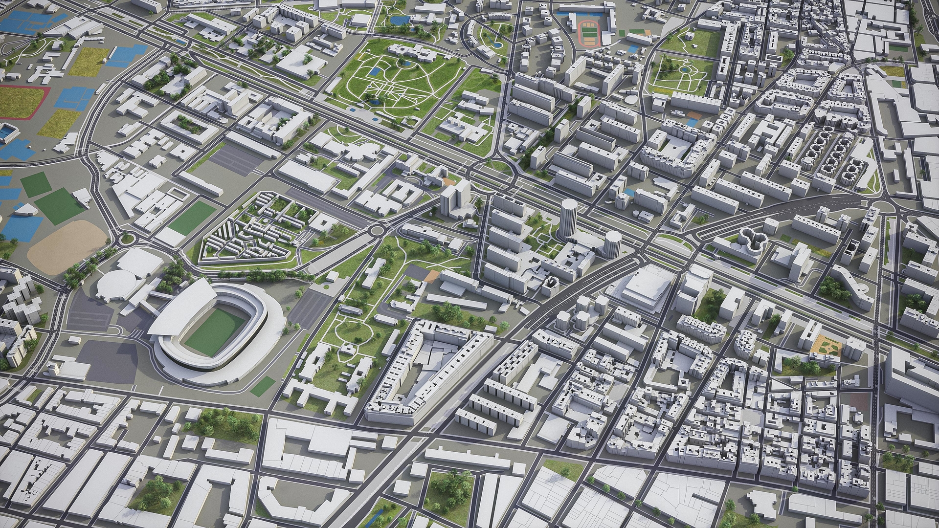 City barcelona surrounding - 3D model - TurboSquid 1407625