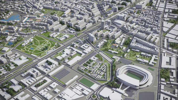 City barcelona surrounding - 3D model - TurboSquid 1407625