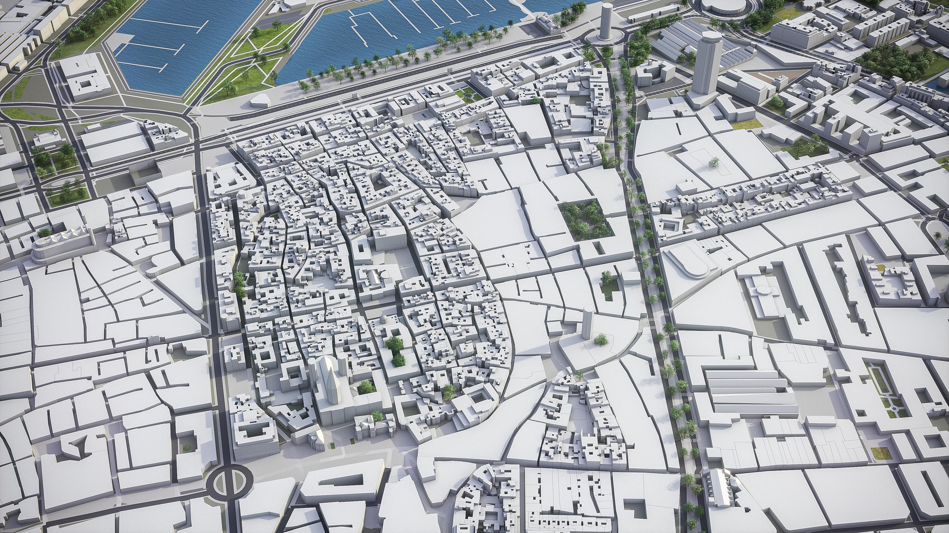 City barcelona surrounding - 3D model - TurboSquid 1407625