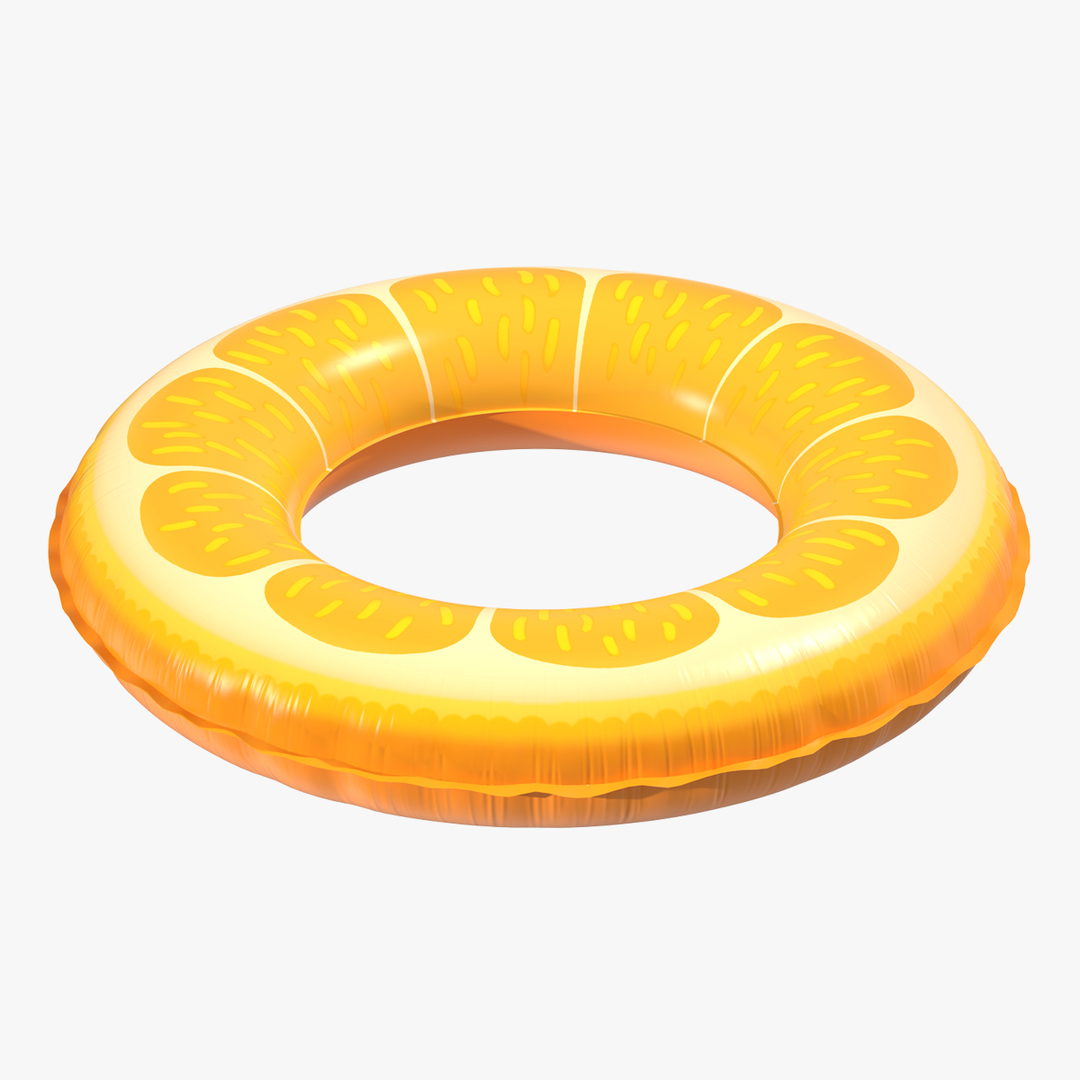 3D orange swimming pool float model - TurboSquid 1485116