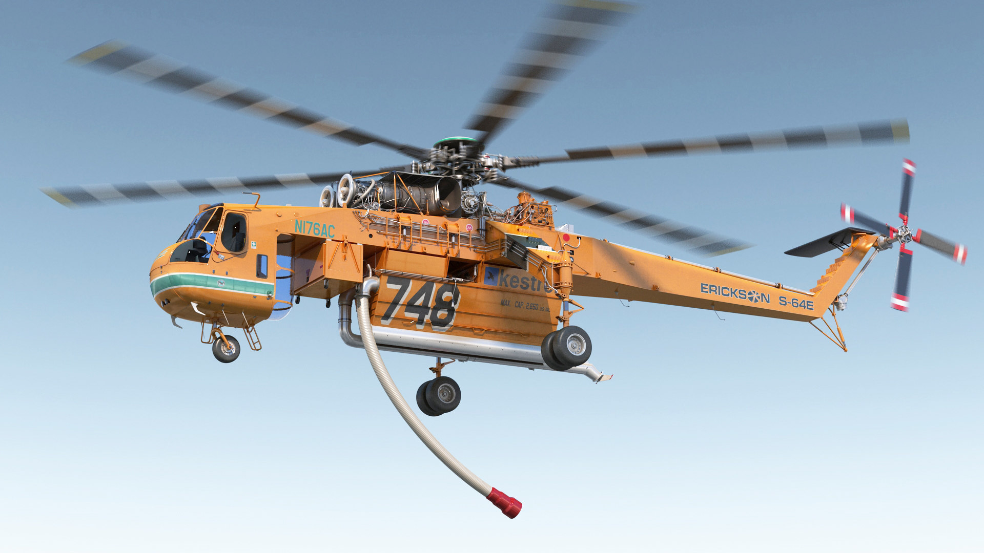 3D sikorsky s-64 skycrane firefighting - TurboSquid 1485154
