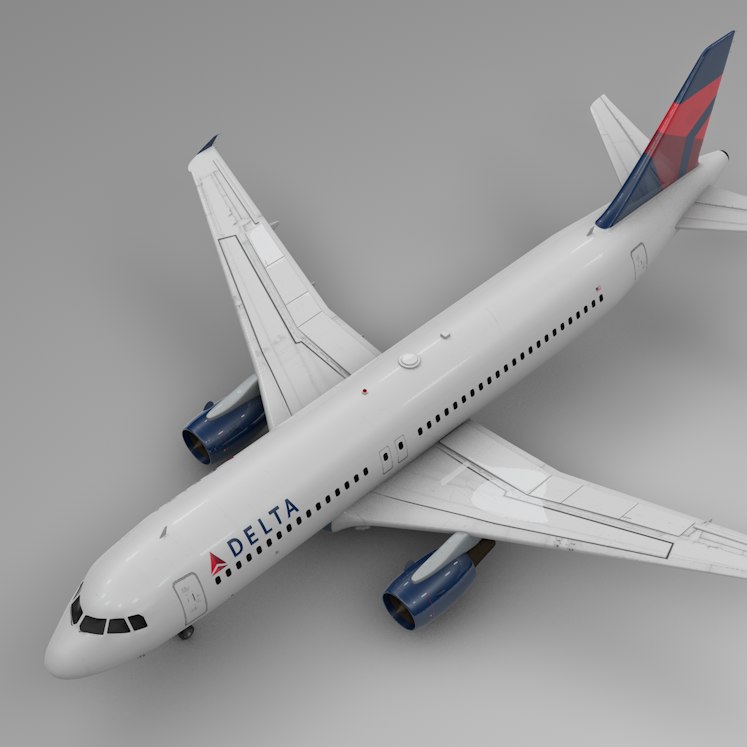 3D delta airlines airbus a320 model - TurboSquid 1485006