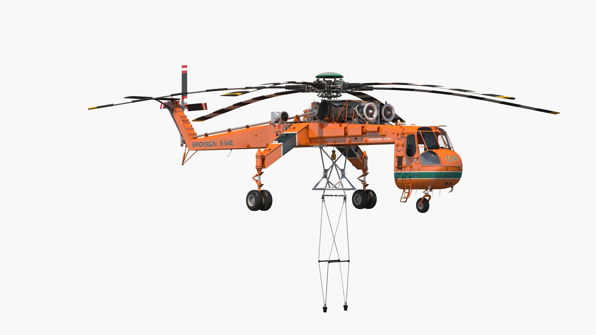 Heavy-lift sikorsky s-64 skycrane helicopter model - TurboSquid 1485100