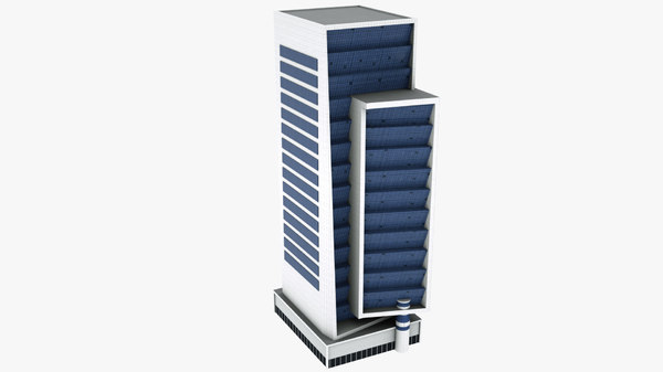 3D exchange tower - TurboSquid 1485045