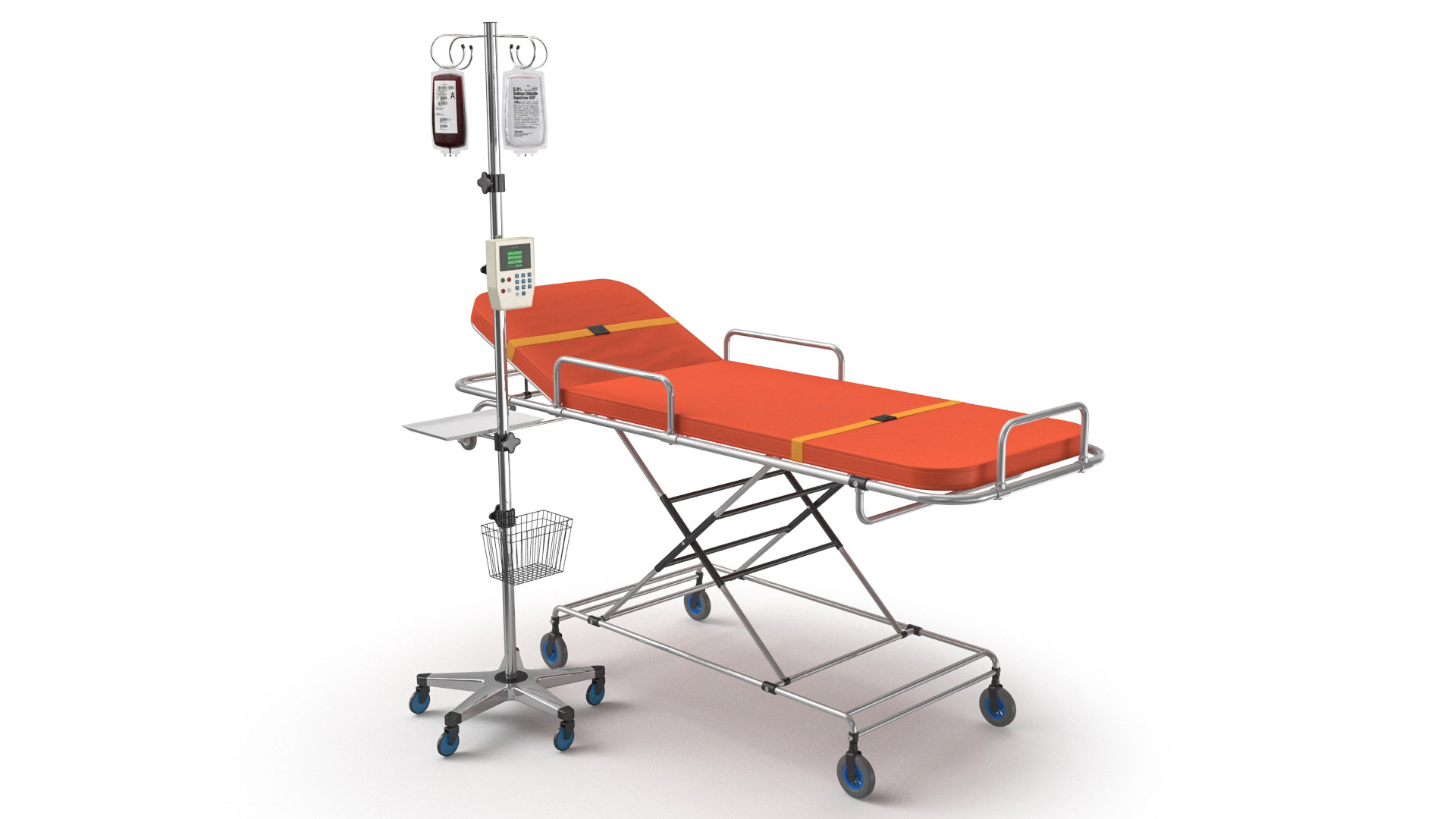 Ambulance bed iv stand 3D model - TurboSquid 1485204