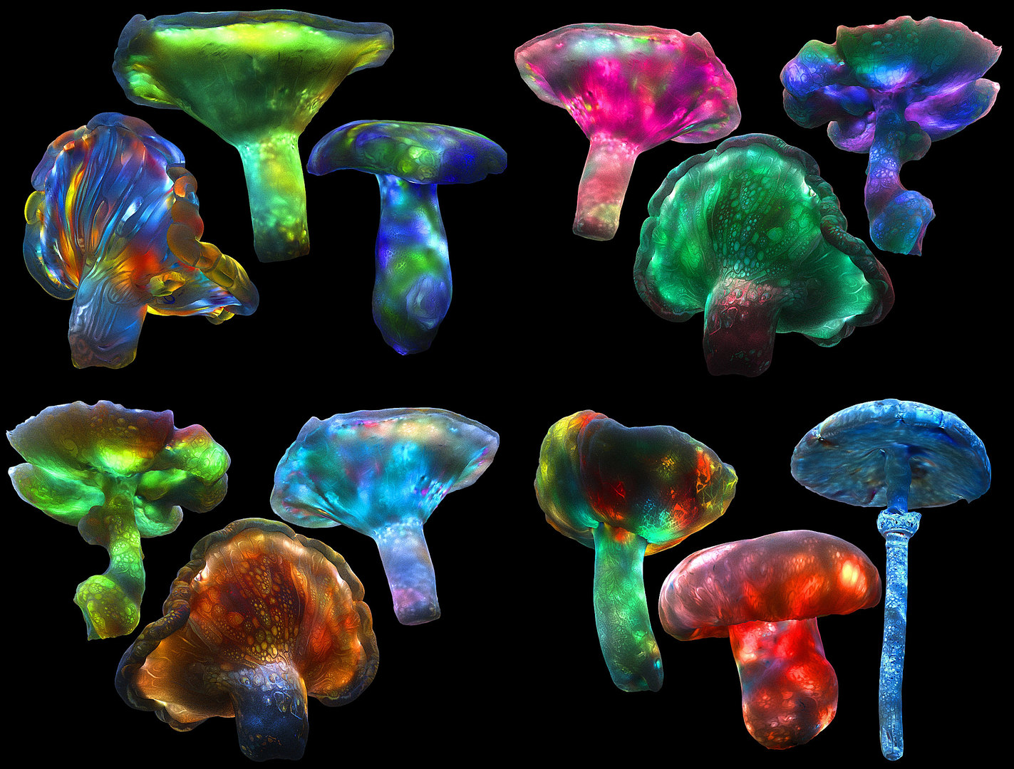 Magic emitting fungi 3D model - TurboSquid 1485281