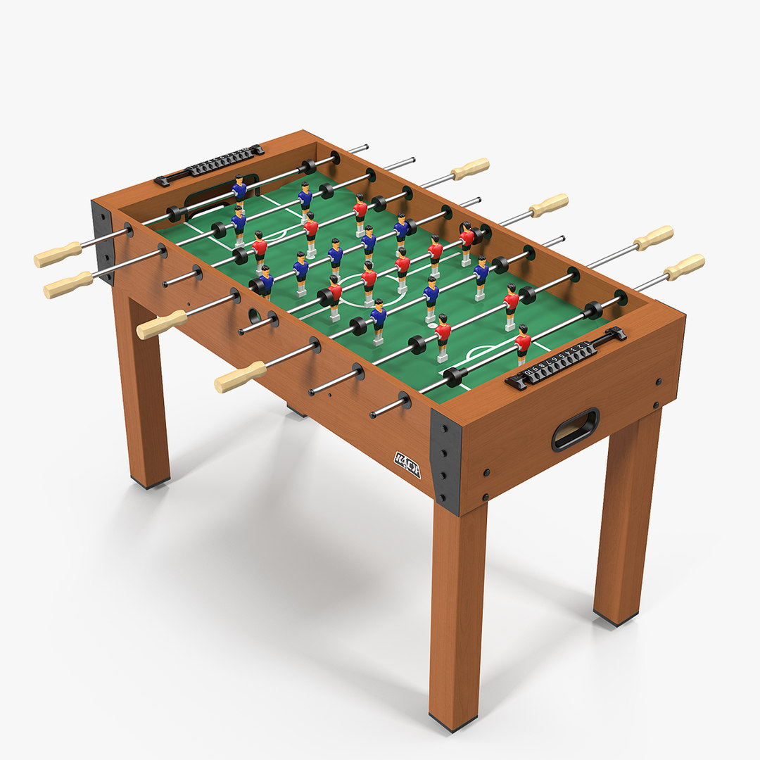 Portable mini foosball table 3D model - TurboSquid 1485397