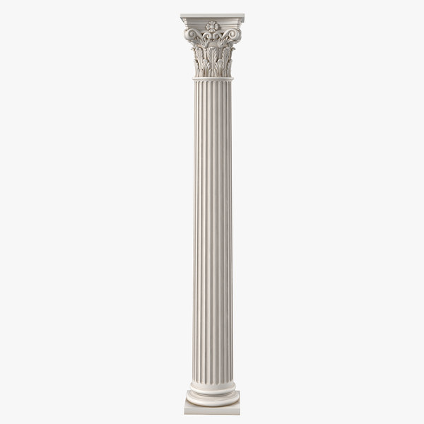 corinthian pilaster column 3d model