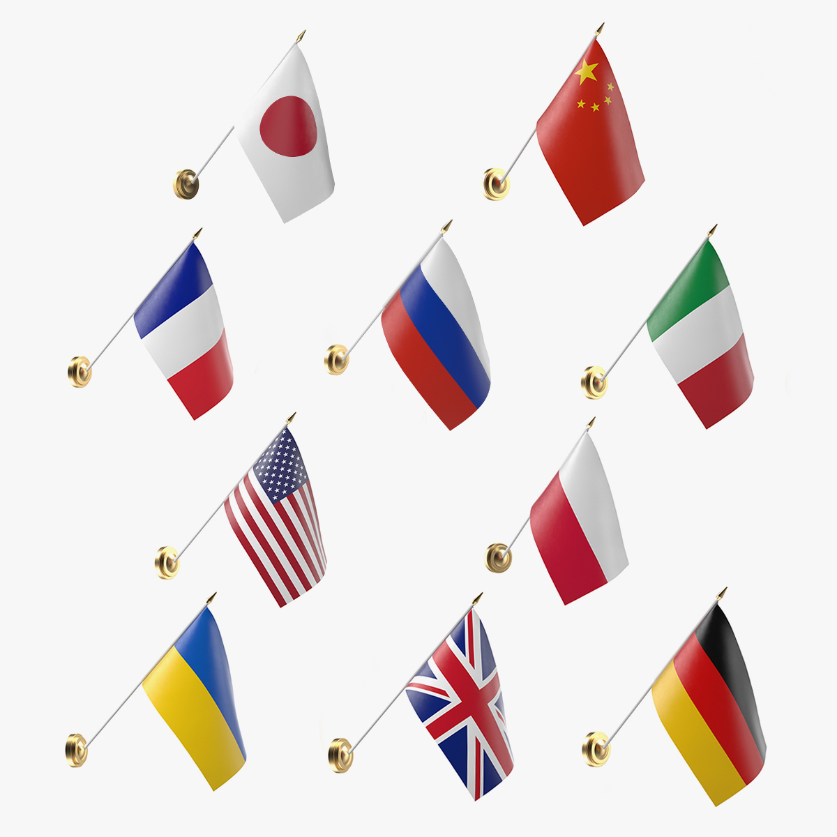 3D wall flags model - TurboSquid 1485502