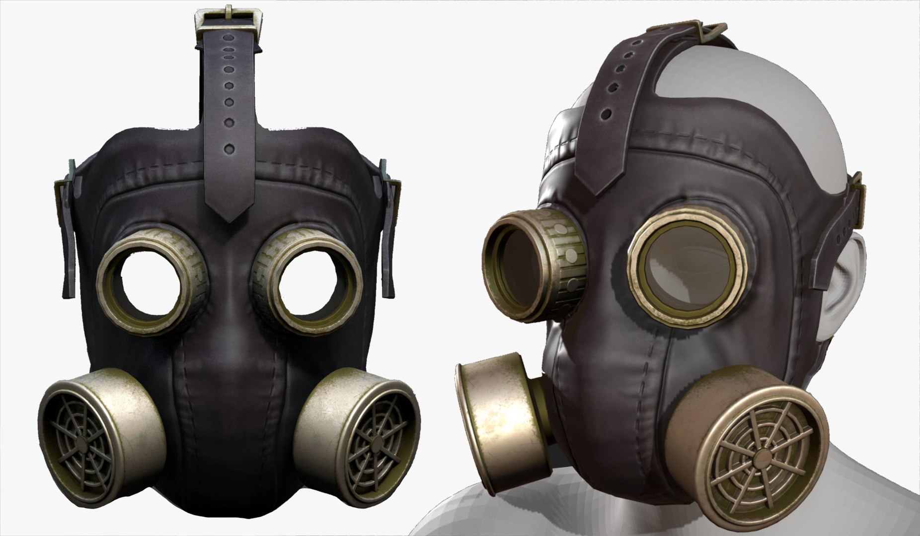 Gas mask model - TurboSquid 1485539