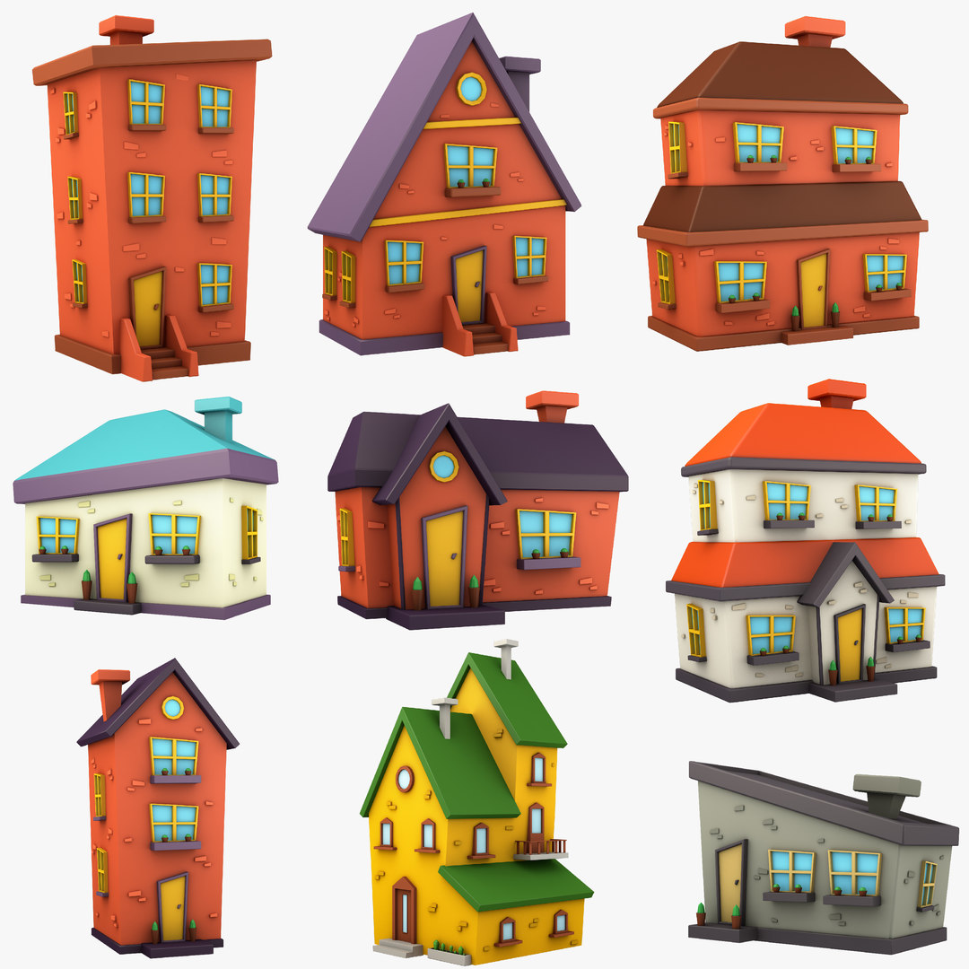 Cartoon house model - TurboSquid 1485622
