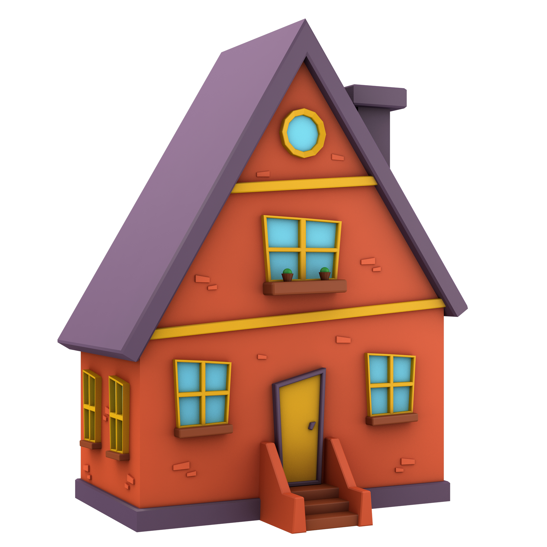 Cartoon house model - TurboSquid 1485622