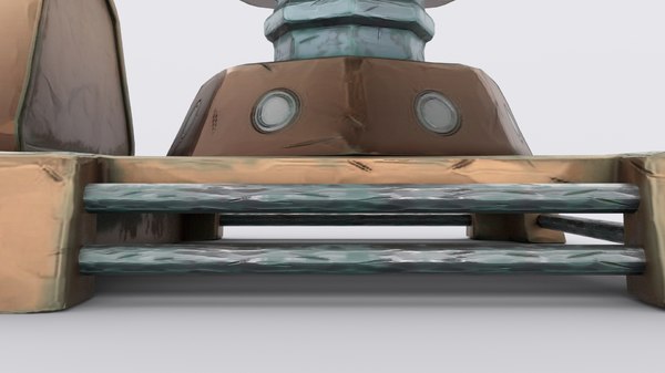 3D cartoon turret - TurboSquid 1485617