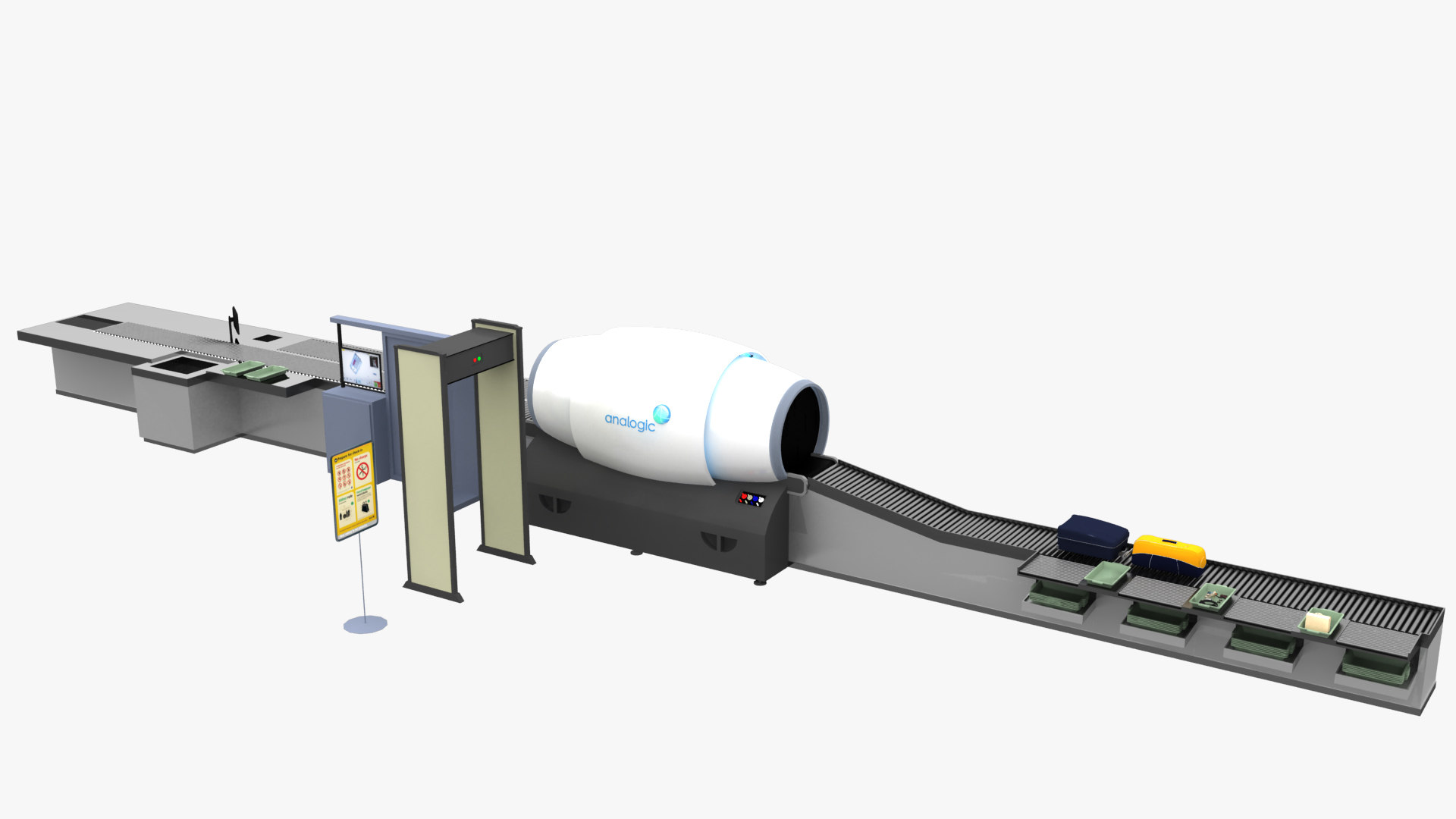 Airport baggage screening 3D model - TurboSquid 1485249