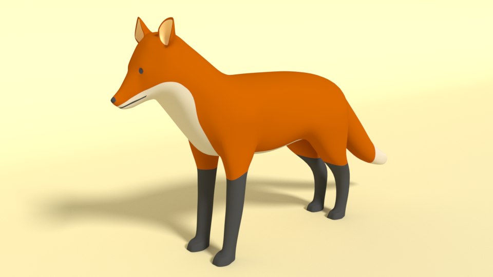 3D model cartoon fox - TurboSquid 1485797
