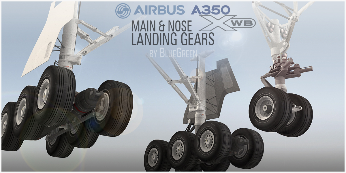 Airbus a350 landing gears model - TurboSquid 1485829