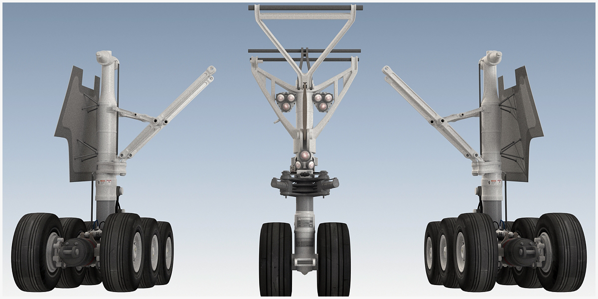 Airbus a350 landing gears model - TurboSquid 1485829