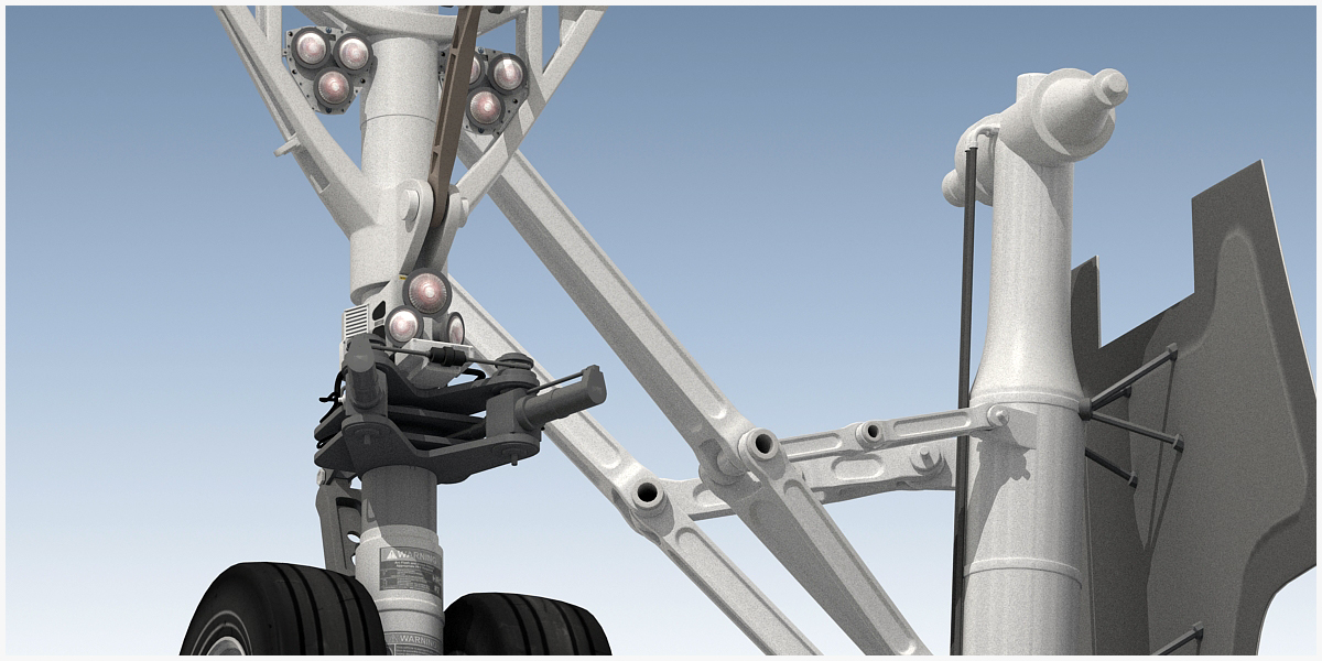 Airbus a350 landing gears model - TurboSquid 1485829