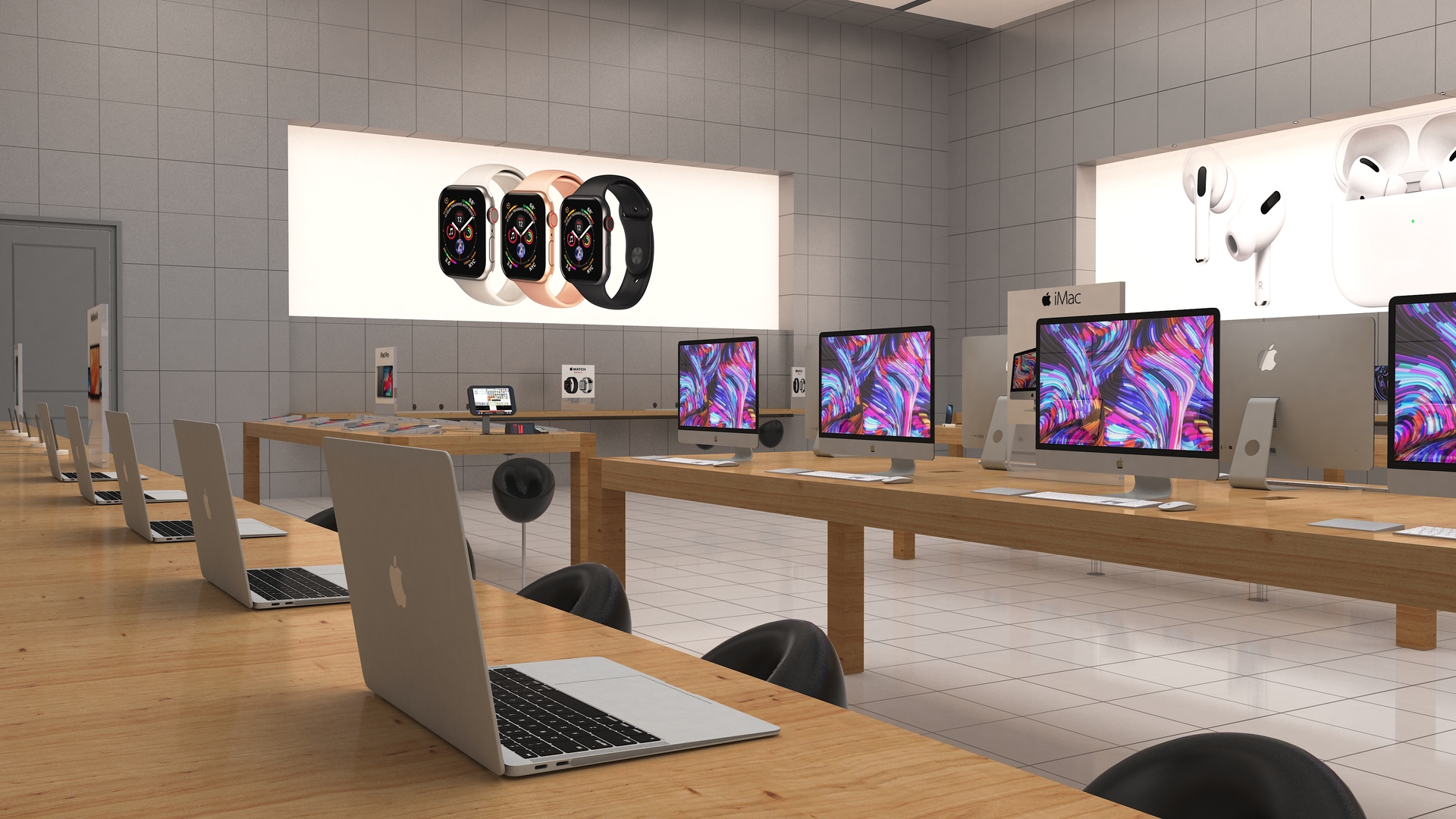 3D apple store model - TurboSquid 1485940
