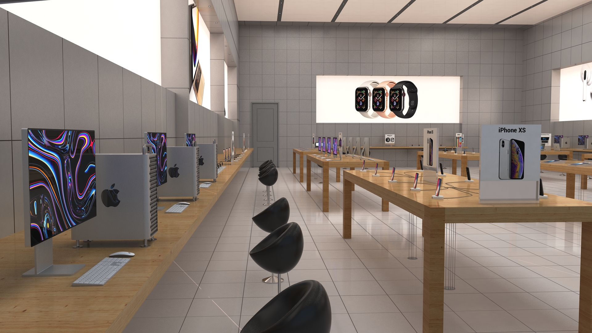 3D apple store model - TurboSquid 1485940
