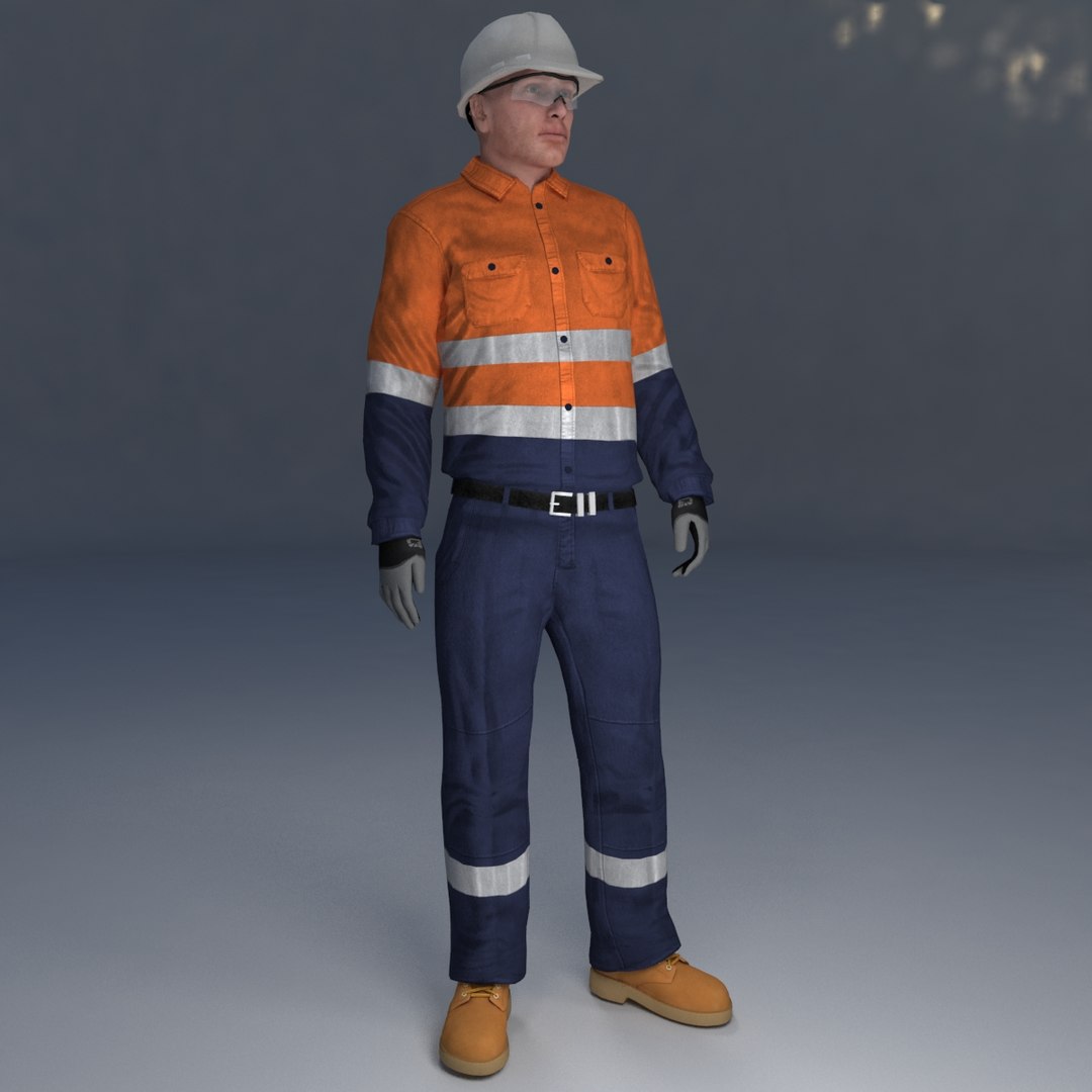 3D rigged safety man - TurboSquid 1485991