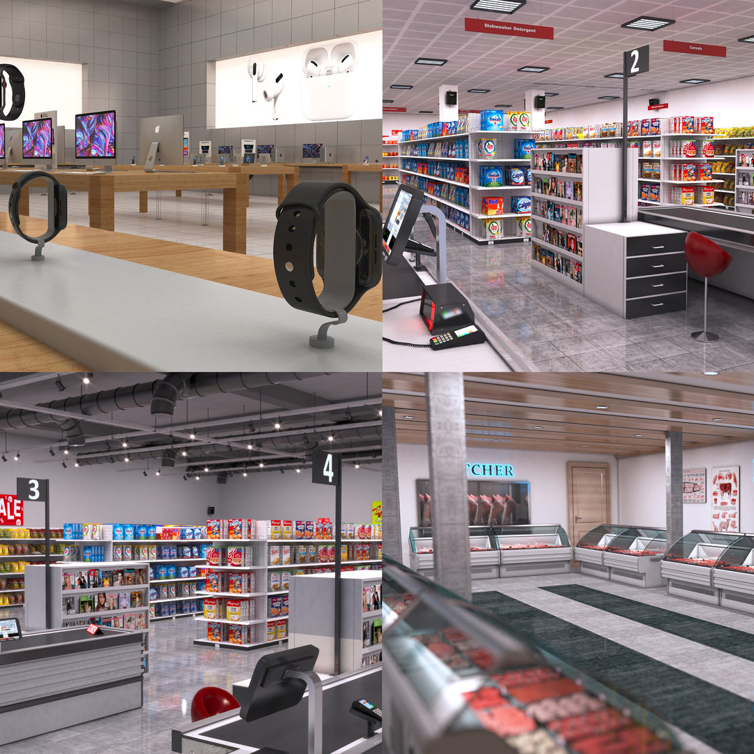 3D retail stores shop model - TurboSquid 1486033