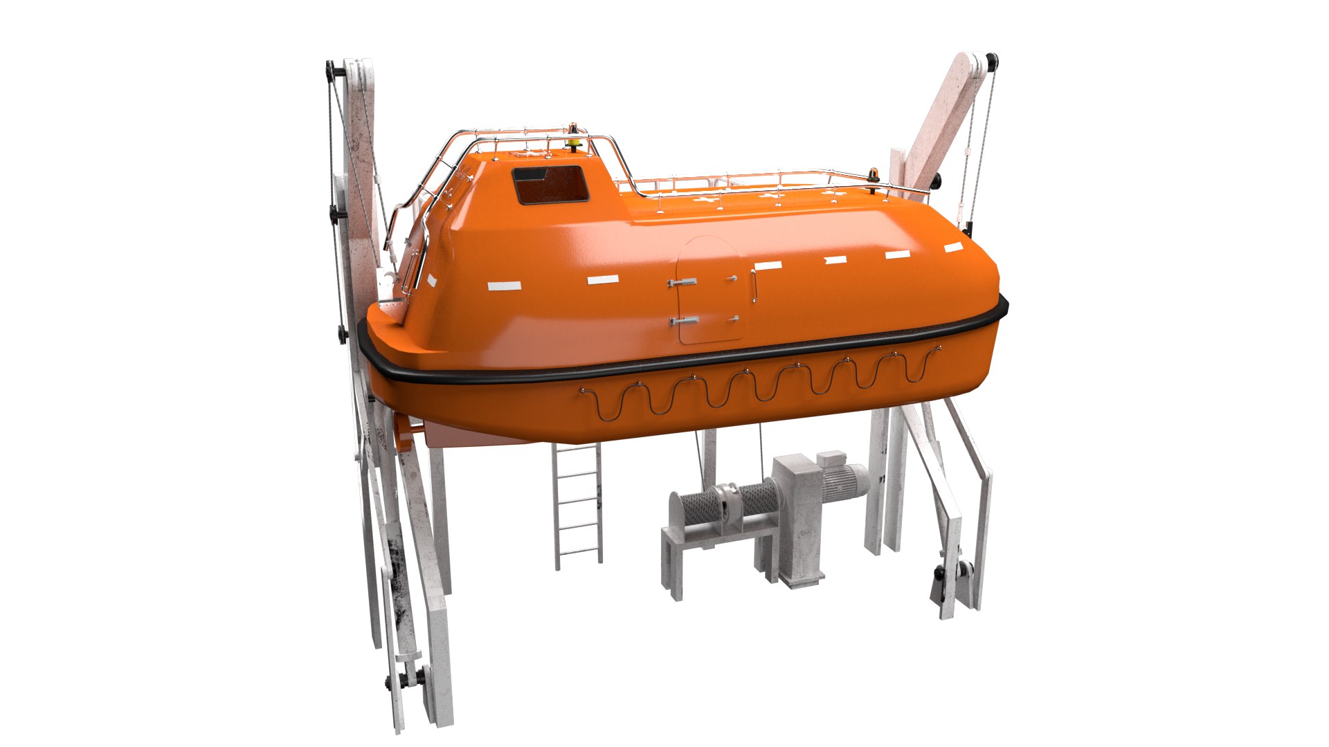 3D fully enclosed lifeboat - TurboSquid 1486221