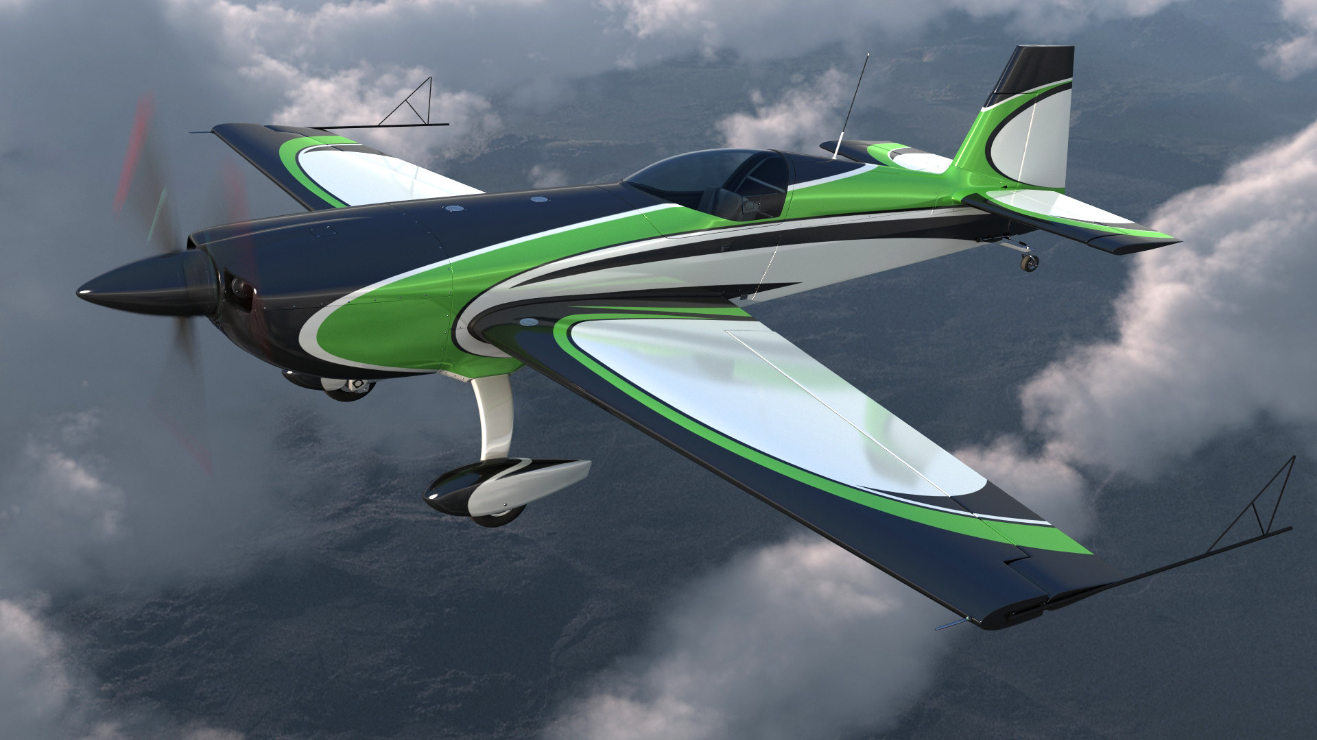 3D aerobatic monoplane aircraft air - TurboSquid 1486248