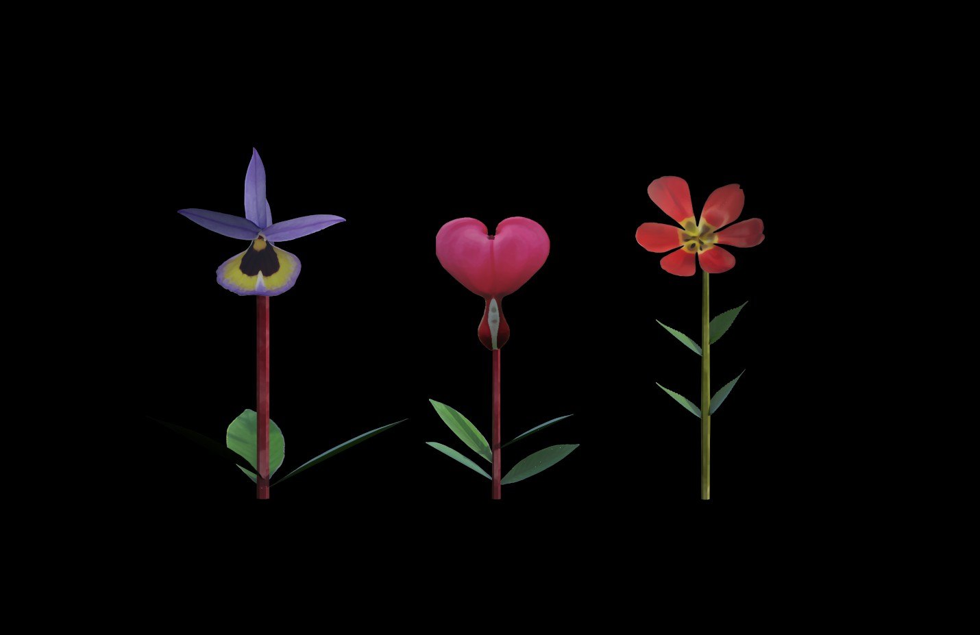 Coleção Low-poly Flower Modelo 3D - TurboSquid 1486294