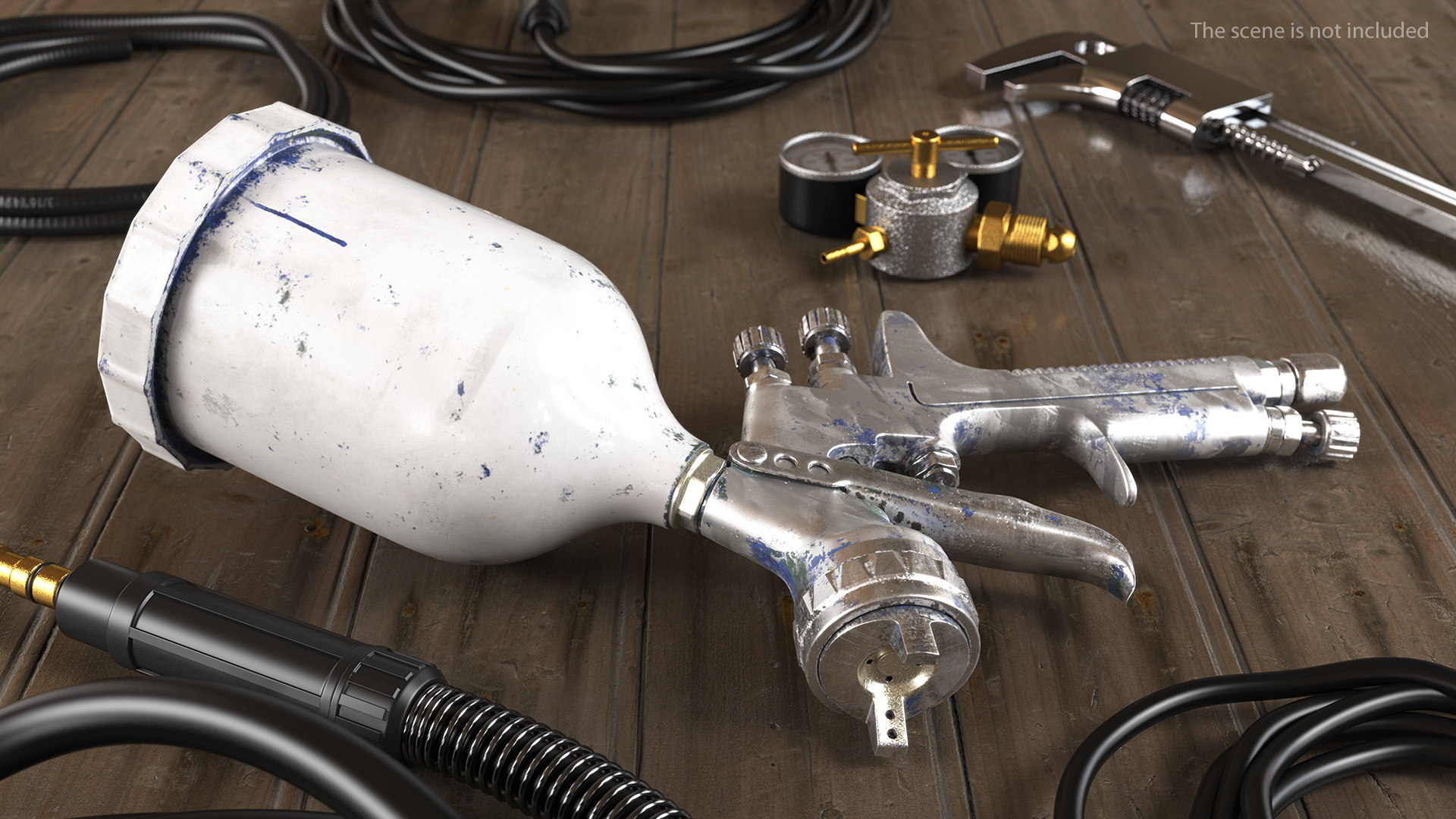 Used spray gun 3D model - TurboSquid 1486366