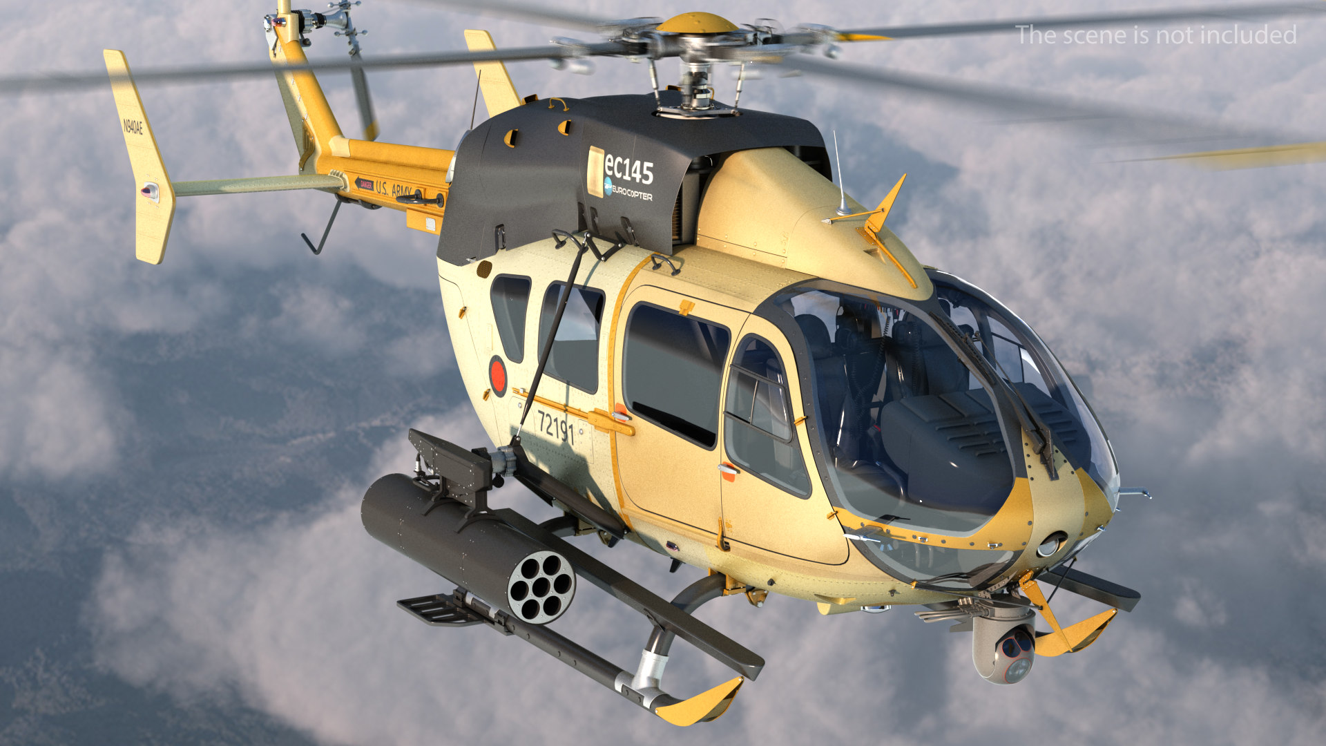 Combat helicopter aerial scout 3D - TurboSquid 1486387
