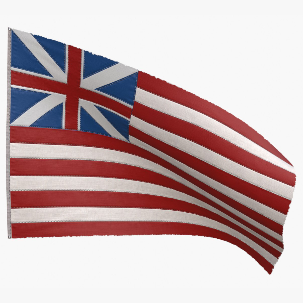 modelo 3d British East India Company Flag 1707-1801 - TurboSquid 1486376