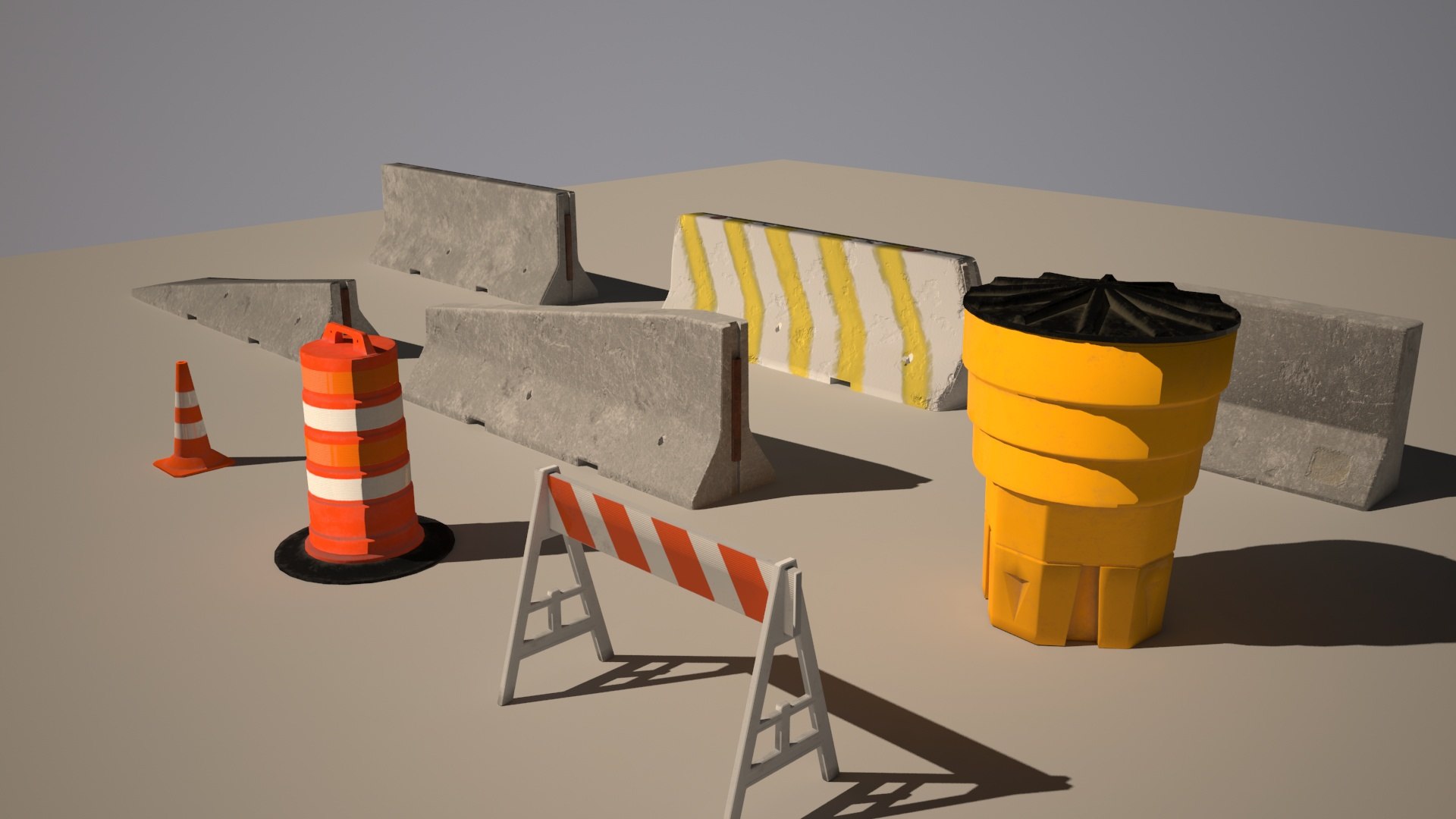 Road barrier 3D model - TurboSquid 1486538