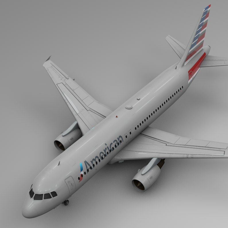 American airlines airbus a320 3D model - TurboSquid 1486544