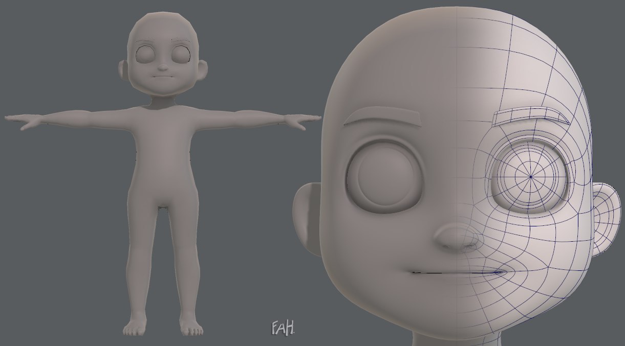 Base mesh boy character 3D model - TurboSquid 1331016