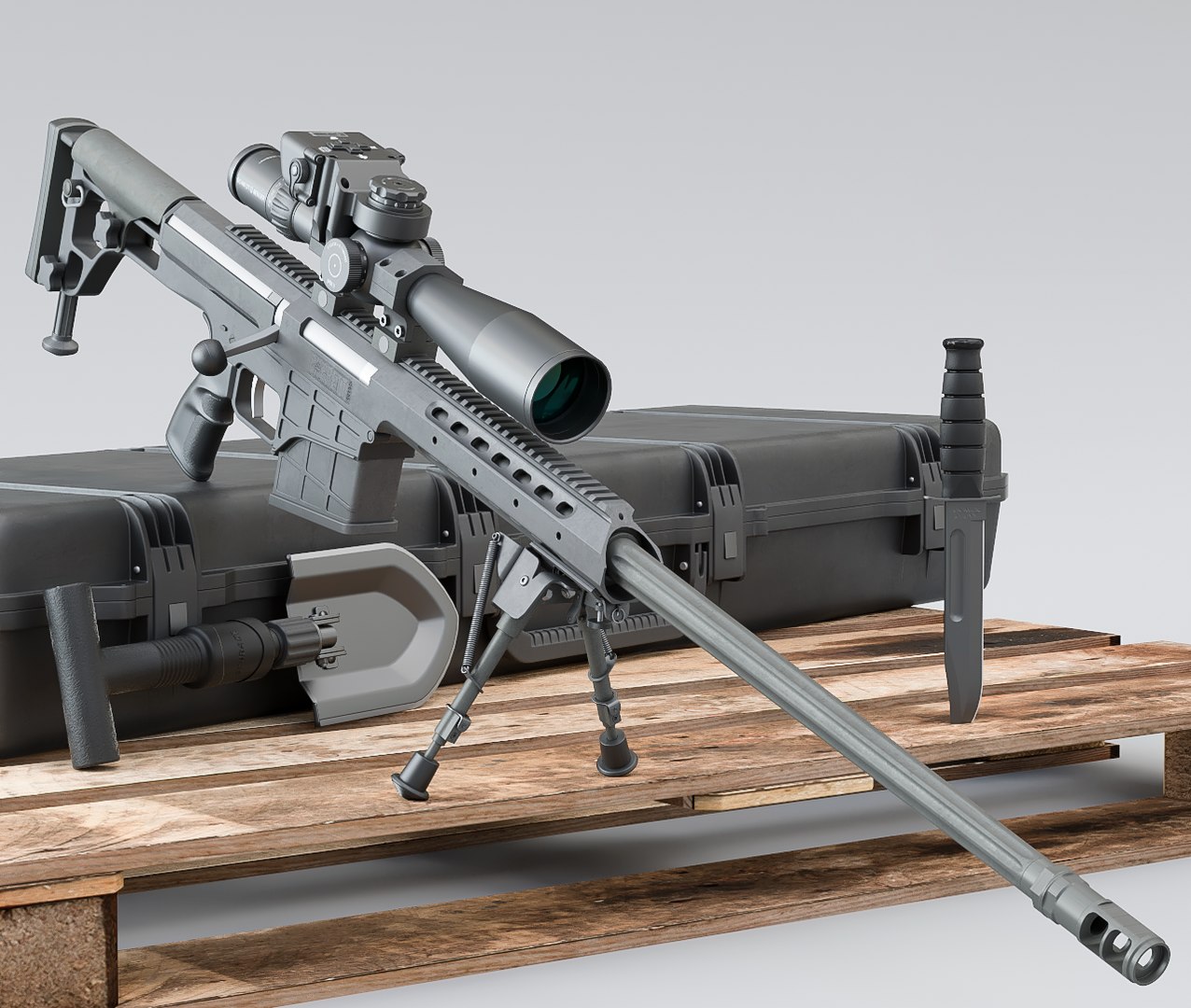 Rifle sniper 3D model - TurboSquid 1486643