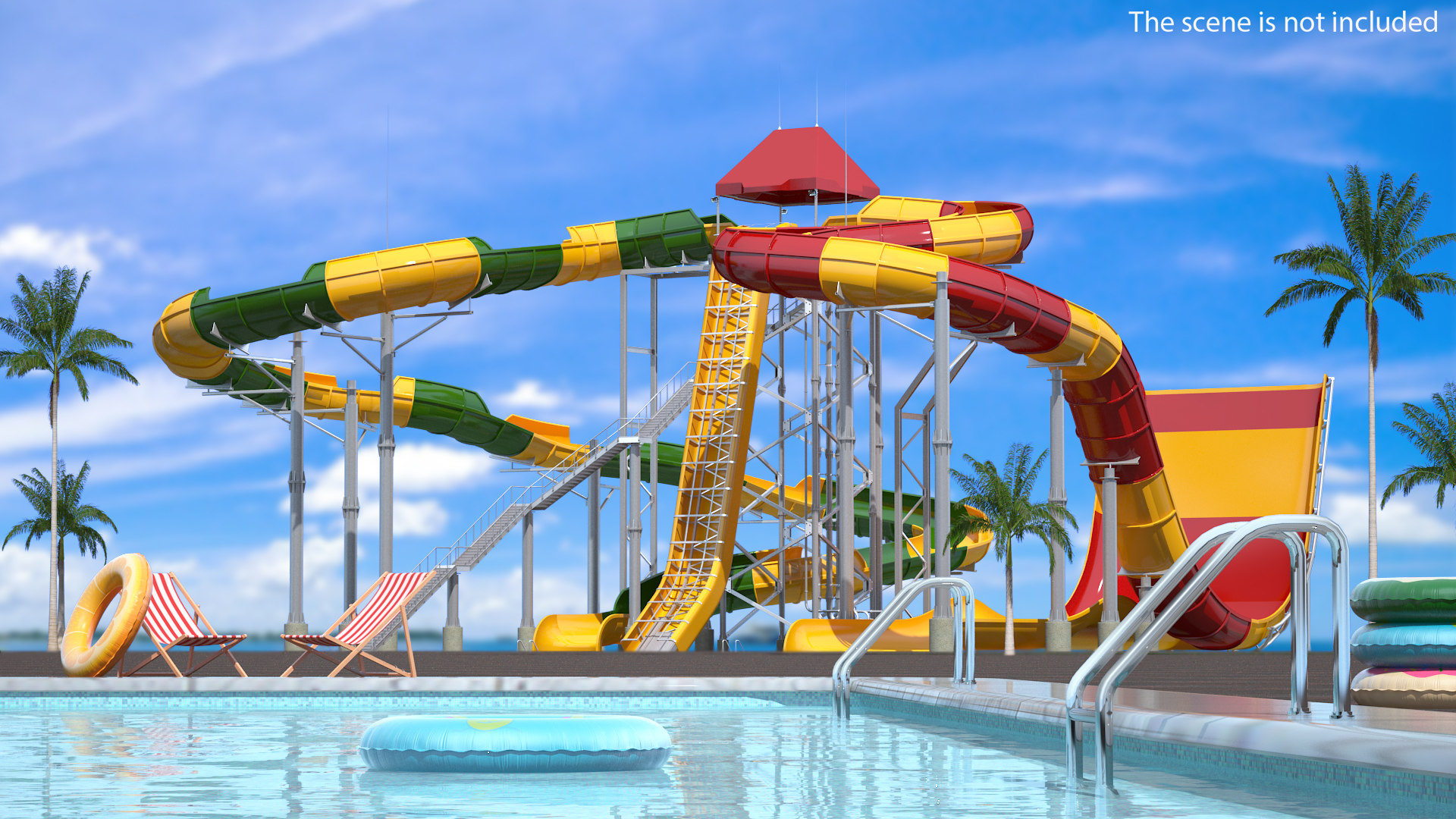 3D family raft ride waterslide - TurboSquid 1486693