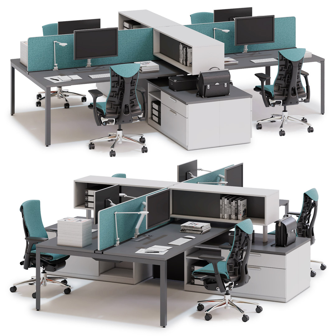 Herman miller layout 3D model - TurboSquid 1486723