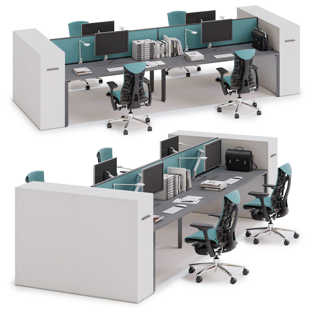 3D herman miller layout - TurboSquid 1486736