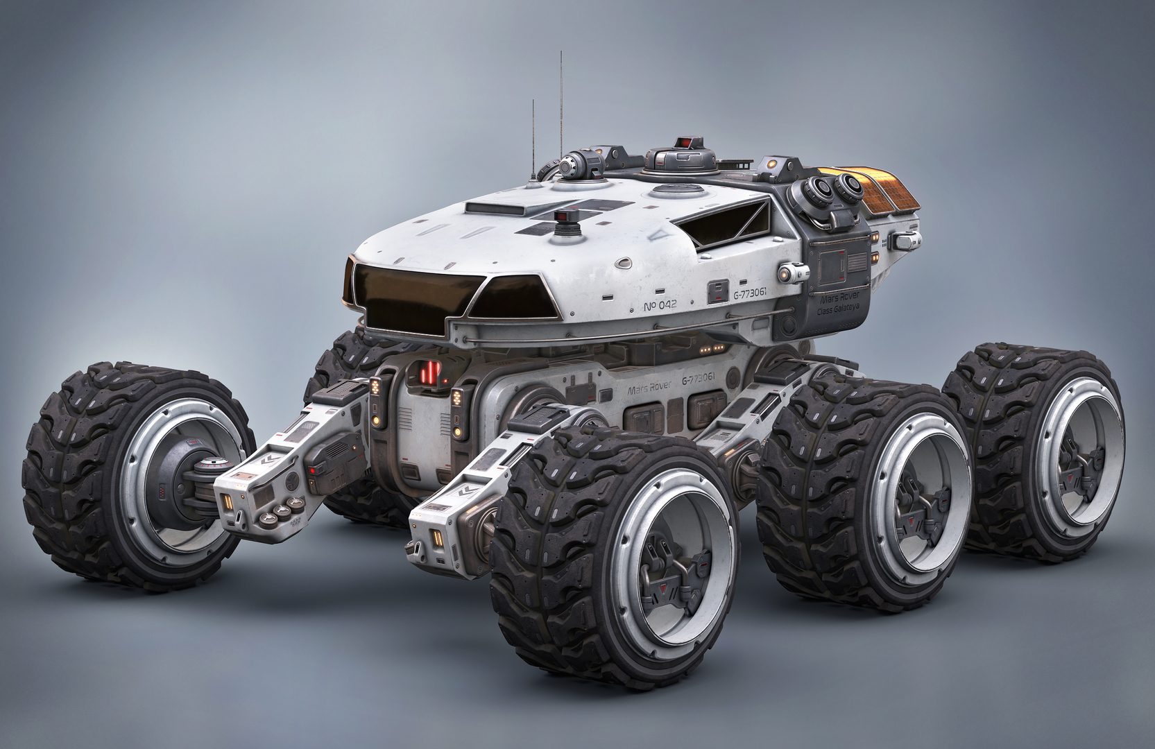 Mars rover white 3D - TurboSquid 1487017