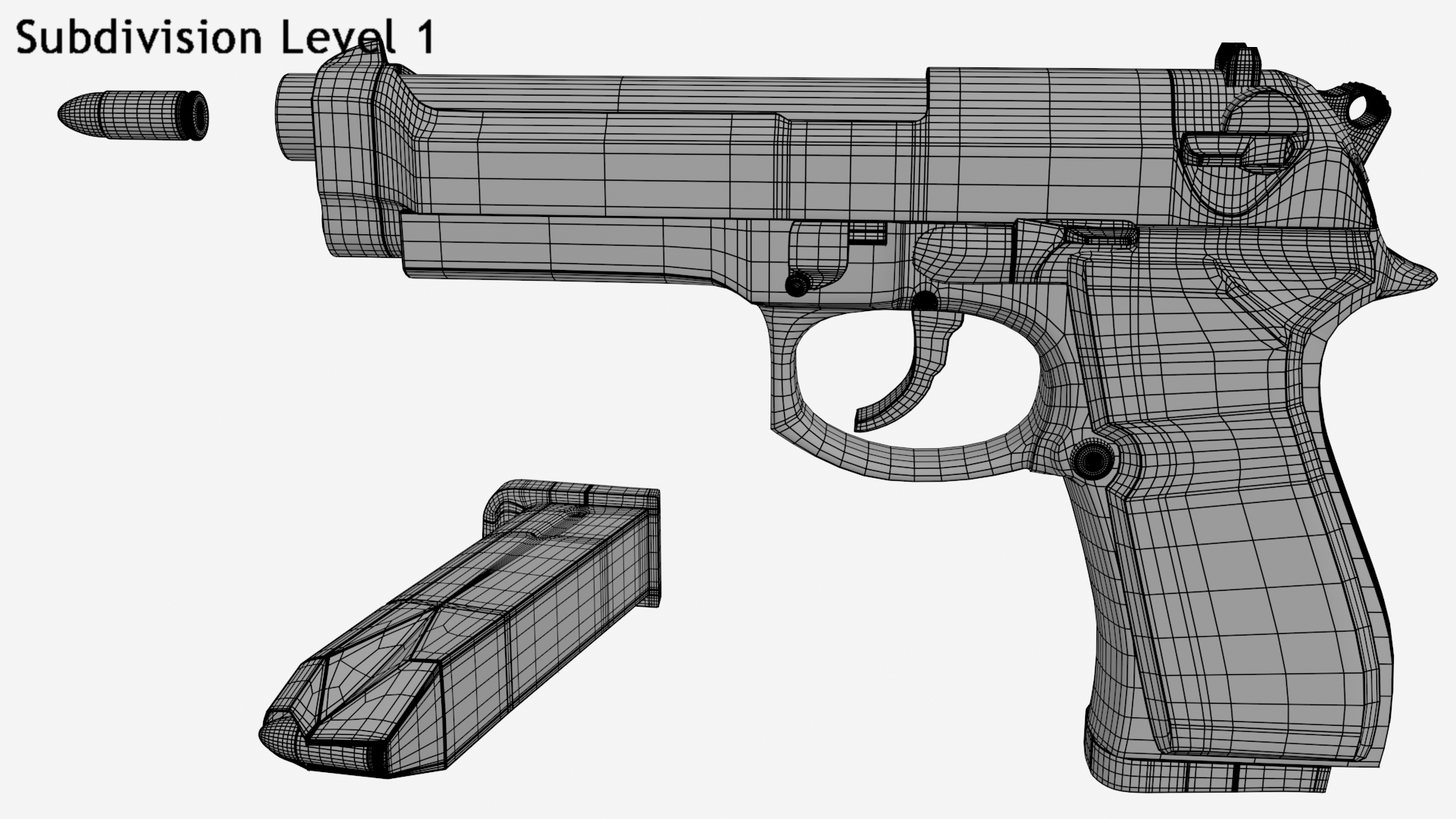 3D beretta 92 fs - TurboSquid 1487029