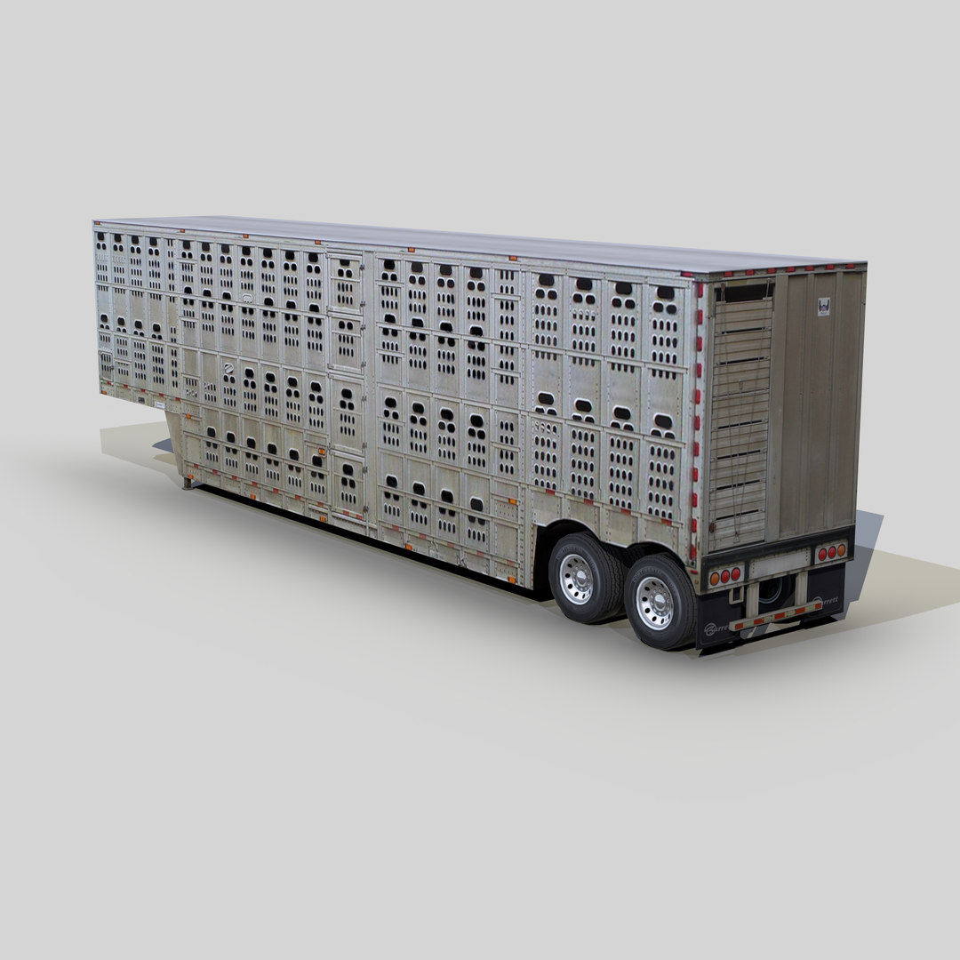 3D model livestock trailer 48ft - TurboSquid 1487103