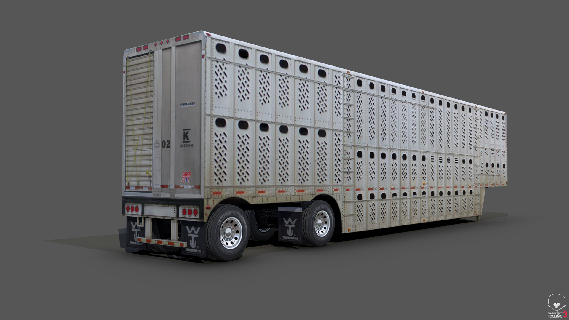3D livestock trailer 53ft model - TurboSquid 1487112