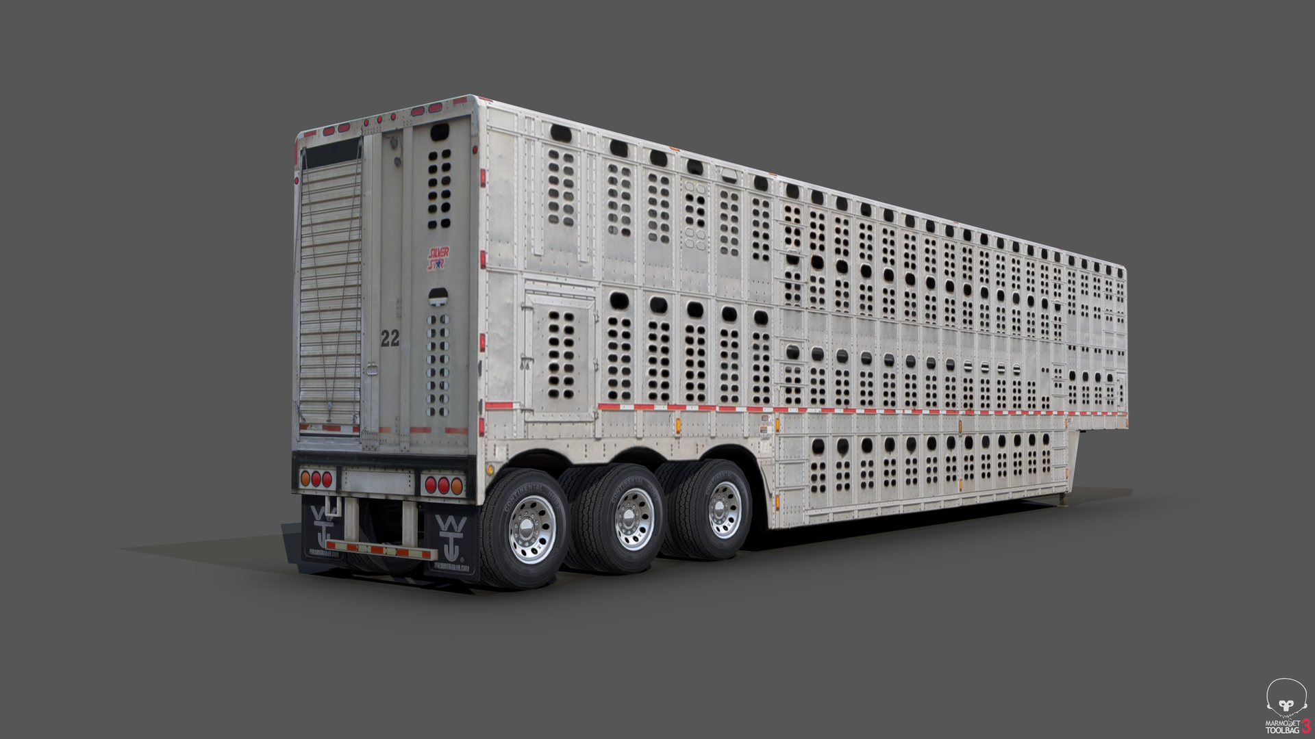 Przyczepa do przewozu zwierząt 53 stóp s03 Model 3D - TurboSquid 1487121