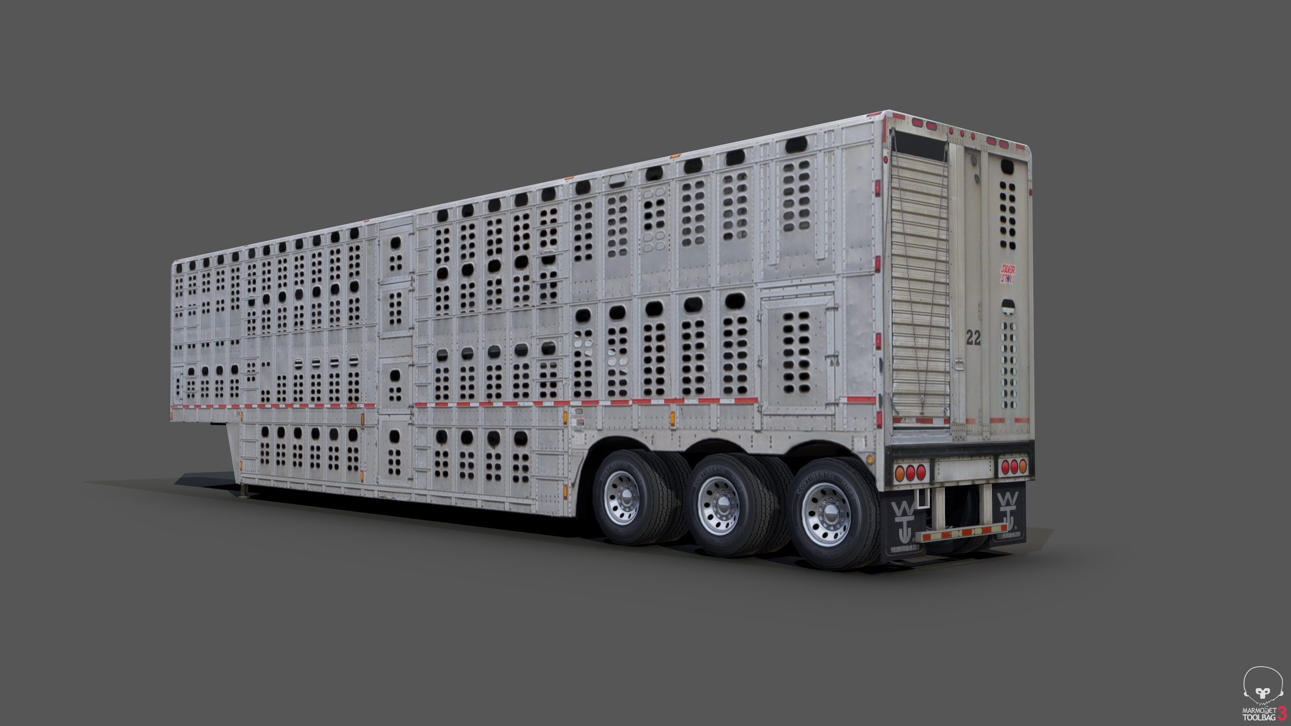 Livestock trailer 53ft 3D model - TurboSquid 1487121