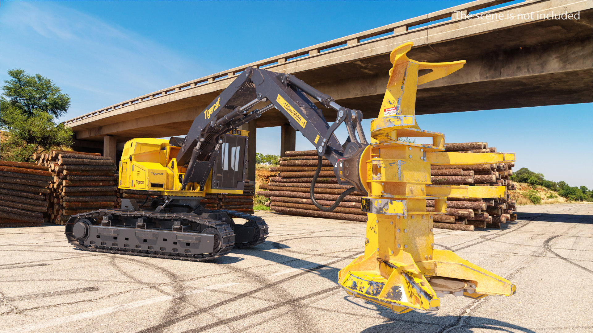 3D tigercat 855d tracked feller - TurboSquid 1487503