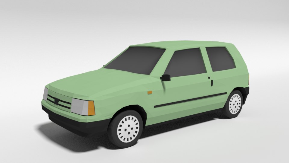 Fiat uno car 3D model - TurboSquid 1487180