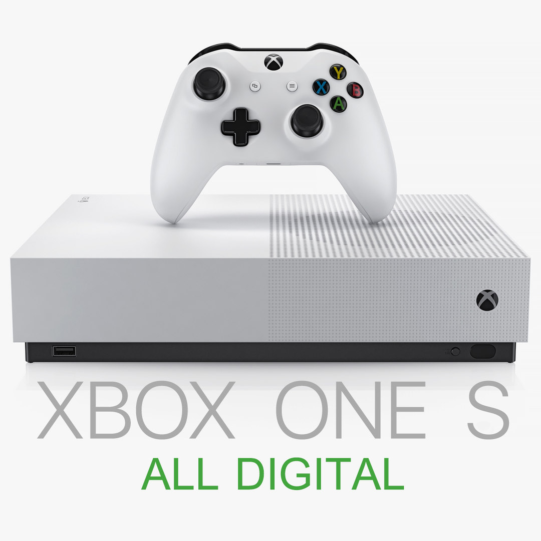 modelo 3d Juego completo de edicion totalmente digital de Xbox One S ...