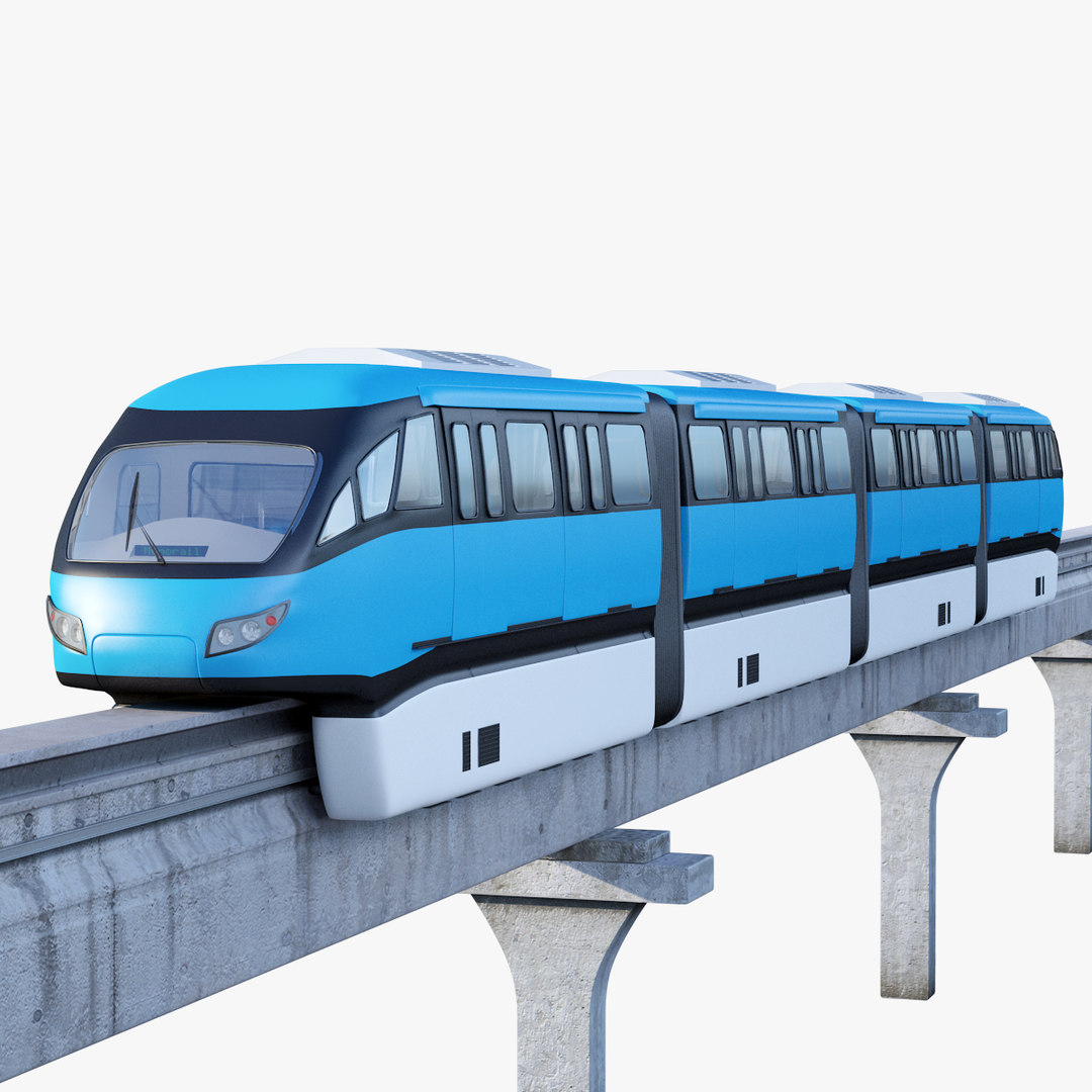 Monorail train 3D model - TurboSquid 1487319