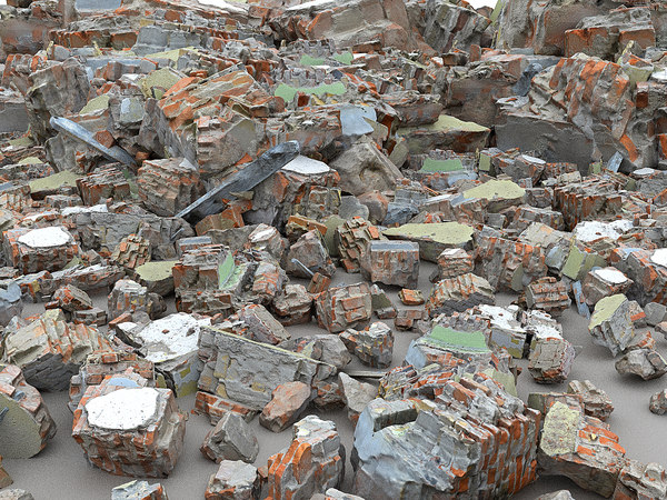 3D demolished building debris - TurboSquid 1487329